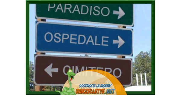 Barzellette.net Foto: Cartello con scritte le direzioni...