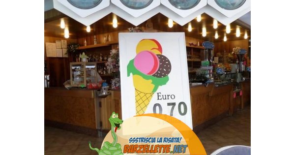 Barzellette.net Foto: Cartello del prezzo del gelato venduto a pallina...